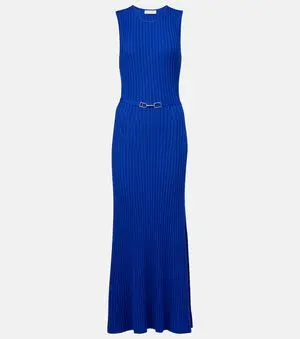 Gabriela Hearst Meier Ribbed Wool And Cashmere Midi Dress