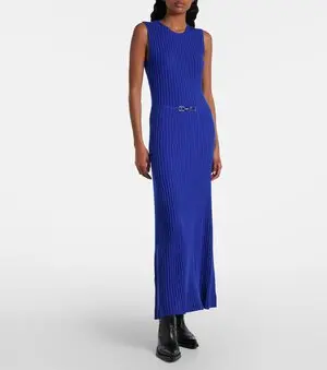 Gabriela Hearst Meier Ribbed Wool And Cashmere Midi Dress