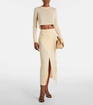 THE FRANKIE SHOP Kazel Knitted Cropped Top