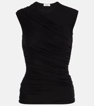 AGOLDE Ester Ruched Top - Black
