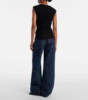AGOLDE Ester Ruched Top - Black