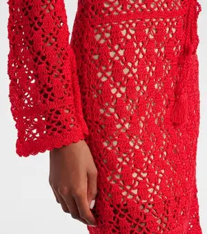Anna Kosturova Bianca Crochet Cotton Mini Dress