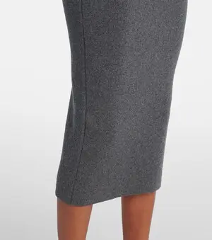 TOM FORD Cashmere And Cotton-blend Midi Skirt