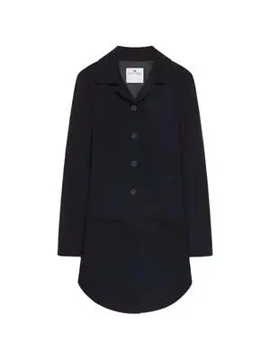 COURREGES Tailored Button-front Coat - Black