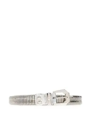 Versace Brass Belt With Chain Link Detail - Silver