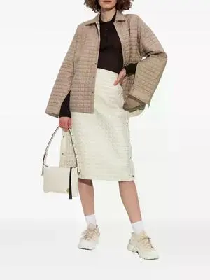 Moncler Quilted Button-fastening Midi Skirt