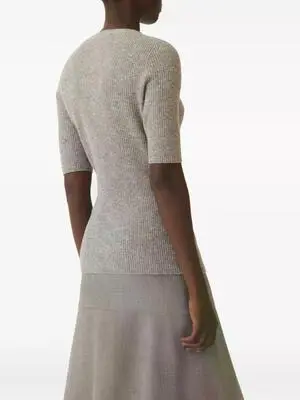 Fabiana Filippi Ribbed Short-sleeve Top