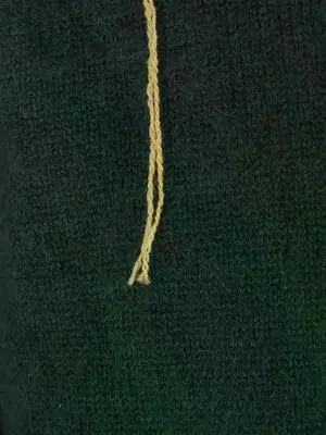 Sacai Mohair-wool Blend Sweater With Contrasting Trim