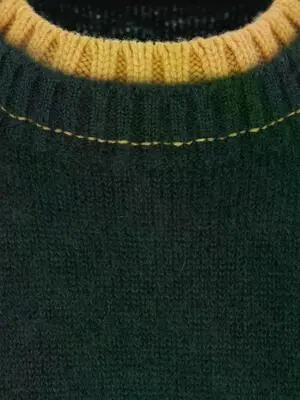 Sacai Mohair-wool Blend Sweater With Contrasting Trim