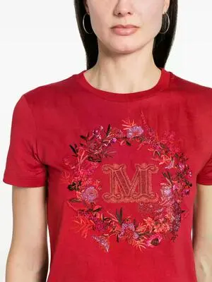 Max Mara Sequin-embellished Cotton T-shirt