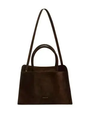 Fabiana Filippi Suede Tote Bag With Clasp Fastening