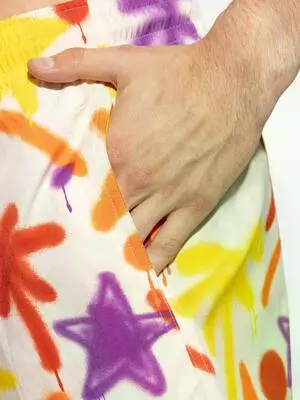Palm Angels Spray-paint Swim Shorts - Multicolour