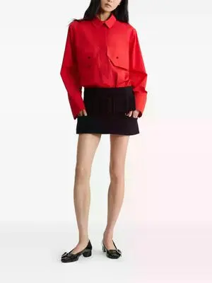 PATOU Belted Wool Mini Skirt