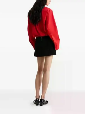 PATOU Belted Wool Mini Skirt