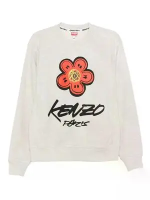 Kenzo Boke Flower-print Sweatshirt - Neutrals