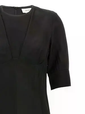 Sportmax Short-sleeve Crew-neck Dress With Button Cuffs