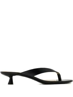 STUART WEITZMAN 35mm Rio Leather Heeled Sandals - Black