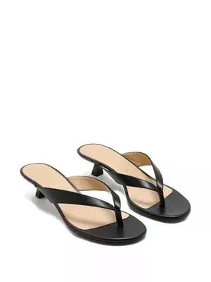 STUART WEITZMAN 35mm Rio Leather Heeled Sandals - Black