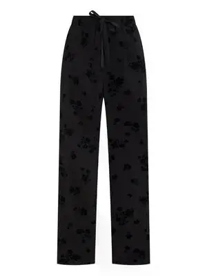 Zadig&Voltaire Floral Pattern Drawstring Trousers - Black