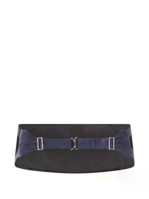Giorgio Armani Pleated Silk Cummerbund - Blue