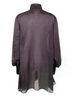 Sacai Ruffled High-neck Blouse - Brown
