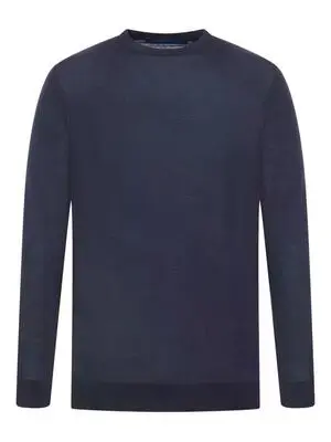 Kiton Crew Neck Wool Sweater - Blue