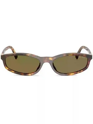 Miu Miu Tortoiseshell-effect Sunglasses - Brown