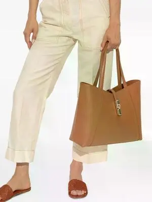 Furla Goccia Leather-panelled Clasp Tote Bag