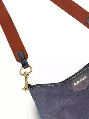 See By Chloé Denim Shoulder Bag With Leather Trim