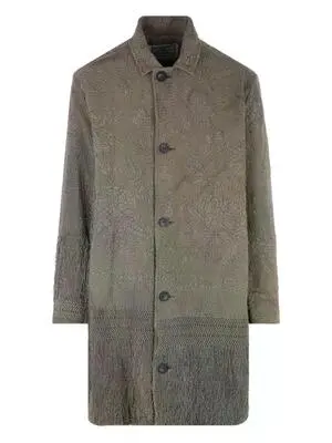 By Walid Embroidered Floral Fringe Coat