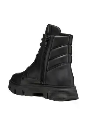 Geox Vilde Quilted Leather Lace-up Boots