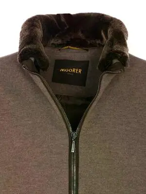 MOORER Bellati Shearling-collar Padded Jacket
