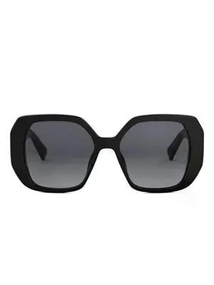 BVLGARI Geometric Frame Sunglasses - Black