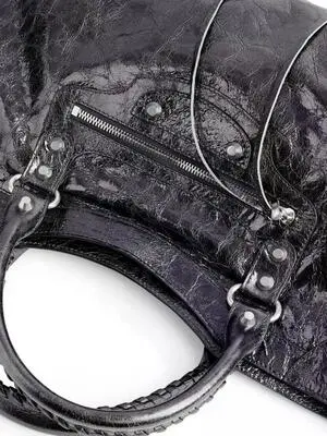 Balenciaga Neo Cagole Leather Shoulder Bag - Grey