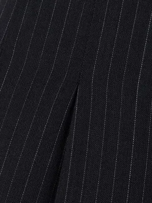 TWP Carrie's Pinstriped Wool Wide-leg Pleated Trousers