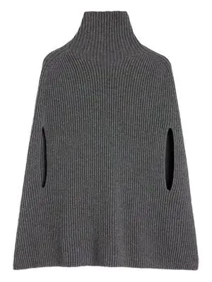 JIL SANDER High-neck Ribbed Cape