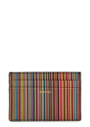 Paul Smith Signature Striped Leather Card Holder