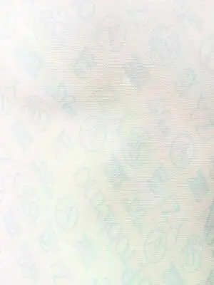 Aries Monogram Long-sleeved Tulle Top