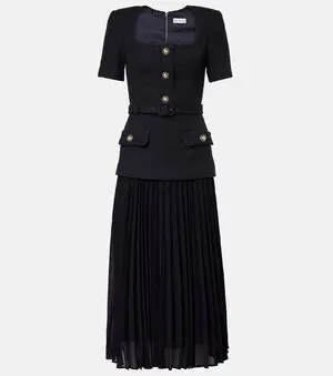 Rebecca Vallance Jonie Belted Pleated Midi Dress