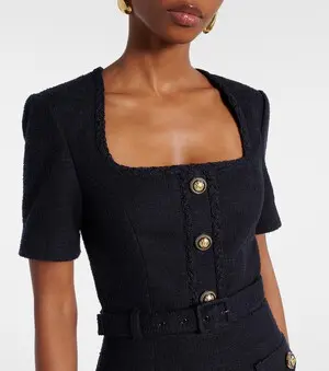 Rebecca Vallance Jonie Belted Pleated Midi Dress