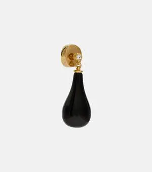 TOTEME Onyx Gold-plated Drop Earrings - Black