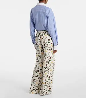 Marni Printed Silk Palazzo Pants