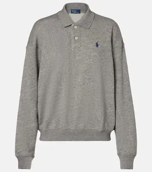 Polo Ralph Lauren Cotton-blend Polo Sweatshirt - Grey