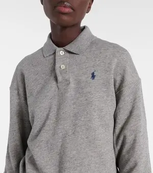 Polo Ralph Lauren Cotton-blend Polo Sweatshirt - Grey