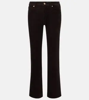 7 For All Mankind Calie Straight Cotton-blend Corduroy Flared Pants