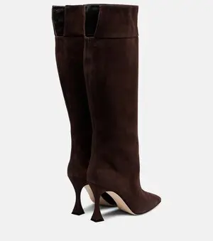 Manolo Blahnik Suede Knee-high Boots - Brown