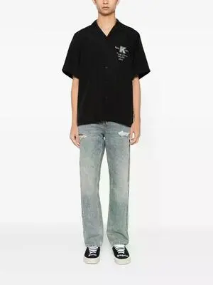 Ksubi Rose-print Resort Shirt - Black
