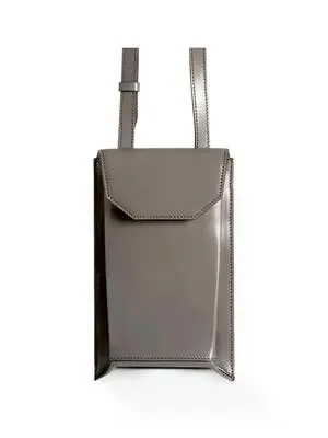 MERRYL TIELMAN Joost Leather Cross Body Bag - Grey