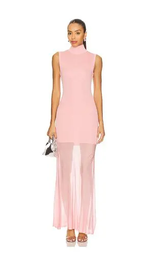 SEROYA Amine Knit Maxi Dress - Pink
