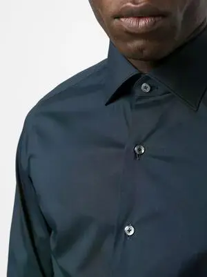 FINAMORE 1925 Plain Cotton-blend Shirt